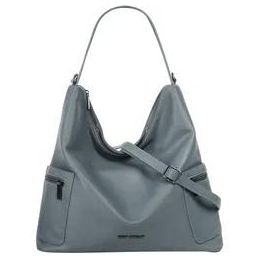Umhängetasche Betty Barclay, Damen, Gr. B/H/T: 36cm x 34cm x 13cm onesize, blau, Kunstfaser, leicht glänzend, unifarben, Taschen
