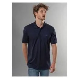 Poloshirt TRIGEMA "TRIGEMA Poloshirt DELUXE Piqué", Herren, Gr. 3XL, blau (navy), 100% Baumwolle, Basic, Shirts