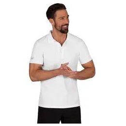 Poloshirt TRIGEMA "TRIGEMA Poloshirt aus Polyester mit Knopfleiste", Herren, Gr. 4XL, weiß, 100% Polyester (Bioactive), Shirts