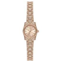 Quarzuhr Michael Kors "MICRO PETITE LEXINGTON", gold (transparent, roségoldfarben), Armbanduhren, Damen, Armbanduhr, Damenuhr, Edelstahlarmband, analog, Glassteine