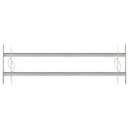 GAH Alberts Fensterschutzgitter ALBERTS "Secorino Style", silber (silberfarben), H:30cm, Stahl, Schutzgitter, Breite ausziehbar 100-150 cm, versch. Höhen