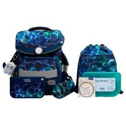 Schulranzen School-Mood "Timeless Pro", Kinder, Gr. B/H/T: 36cm x 42cm x 21cm, felix (wolf), Polyester, Rucksäcke, mit LED-Patchy