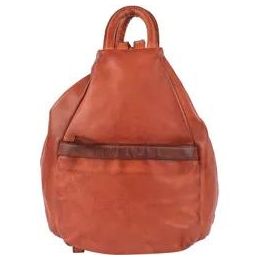 Cityrucksack Harbour 2nd "Xander", Gr. B/H/T: 32cm x 31cm x 11cm, braun (cognac), Rindsleder, Rucksäcke
