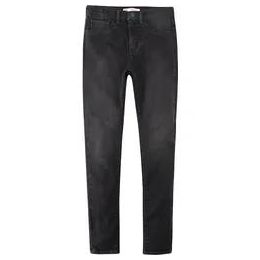 Levi's Stretch-Jeans LEVI'S KIDS "720TM HIGH RISE SUPER SKINNY", M&auml;dchen, Gr. 5/110, N-Gr, schwarz (aj (schwarz)), Denim/Jeans, Obermaterial: 80% Baumwolle, 19% Polyester, 1% Elasthan, skinny fit lang, Jeans, for GIRLS