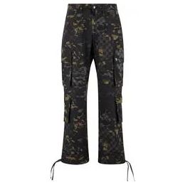 Cargohose PEQUS "PEQUS PEQUS Aether Camo Cargo", Herren, Gr. M, US-Größen, grün, 99% Baumwolle, 1% Polyurethan, loose fit, Hosen