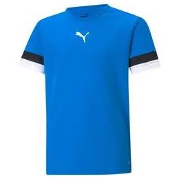 Fu&szlig;balltrikot Puma "TEAMRISE JERSEY JR", M&auml;dchen, Gr. 152, bunt (electric blau lemonade, Puma schwarz, Puma wei&szlig;), Netz, Obermaterial: 100% Polyester, unifarben, slim fit normal, Rundhals, Trikots Fu&szlig;balltrikot, Fu&szlig;ball, Kurzarm, mit Rundhalsausschnitt, mit DryCELL Technologie