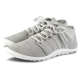 Barfußschuh Leguano "BEAT", Damen, Gr. 44, grau (hellgrau, meliert), Textil, Schuhe, Freizeitschuh, Halbschuh, Schnürschuh für Maschinenwäsche geeignet