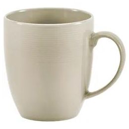 Becher Van Well "Kaffeebecher Jive, 400 ml, 6 Stück", beige, B:12,5cm H:10cm Ø:9cm, Porzellan, Trinkgefäße, dezentes Spiraldekor, spülmaschinen-und mikrowellengeeignet