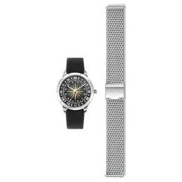 Quarzuhr Thomas Sabo "GLAM SPIRIT ASTRO", schwarz (schwarz, silberfarben), Armbanduhren, Damen, Armbanduhr,Damen, ideal auch als Geschenk, Sternzeichen, Sterne, Astro