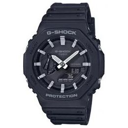 Chronograph Casio G-SHOCK, schwarz (schwarz, grau), Armbanduhren, Damen, Chronograph, Quarzuhr,Armbanduhr,Herrenuhr, digital,bis 20bar wasserd. Resinarmband