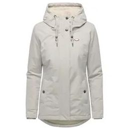 Kurzmantel Ragwear "Alvena YOUMODO", Damen, Gr. M (38), grau, Obermaterial: 100% Polyester, Innenfutter: 100% Polyester, Wattierung: 100% Polyester, tailliert Po-bedeckend, hoch geschlossener Ausschnitt, Ärmel ohne Ärmelschlitz Rippbündchen, Mäntel, Wasserdichter Damen Mantel mit verstellbarer Kapuze