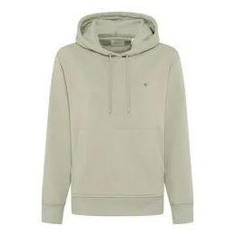 Hoodie Gant "SHIELD HOODIE", Damen, Gr. S, faded sage, Sweatware, Obermaterial: 78% Baumwolle, 22% Polyester, Rippbündchen, Sweatshirts, Grafische Gant-Stickerei auf der Brust