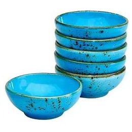 Tapas-Schale Creatable "NATURE COLLECTION", blau (mittelblau), Ø:8cm, Steinzeug, Schüsseln, Snackschale, Dipschale, Servierschale, Ø 8 cm