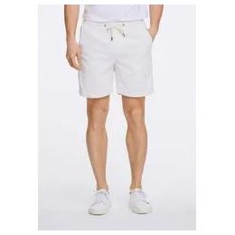 Shorts LINDBERGH "LINDBERGH Freizeitshorts", Herren, Gr. M, sanftes weiß, Obermaterial: 100% Baumwolle, relaxed fit, Hosen