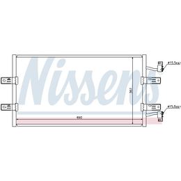 NISSENS Kondensator, Klimaanlage für RENAULT VAUXHALL NISSAN OPEL 4418531 4417651 2765000Q0D 940119