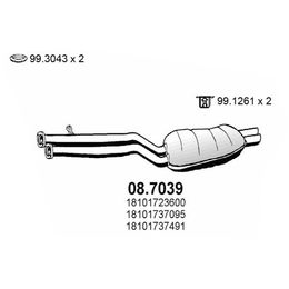 Asso Endschalld&auml;mpfer f&uuml;r BMW 18101737491 18101737095 18101723600 08.7039