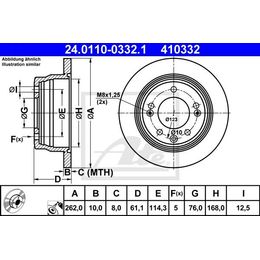 ATE Bremsensatz-Vorn und hinten Bremsensatz, Scheibenbremse vorne rechts links belüftet 300mm für HYUNDAI KIA 58101-1HA10 58411-1H100 58101-1MA20 SG00