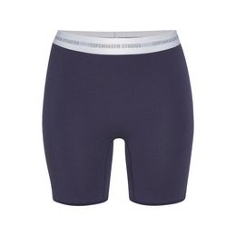 Copenhagen Studios Boxer blau Gr. L (40) für Damen. Mit Logobund. Körpernah. Nachhaltig.