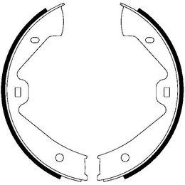 ATE Bremsbackensatz, Feststellbremse 03.0137-3019.2 hinten rechts links ohne Hebel f&uuml;r PORSCHE VAG 95835292500 7P0698525