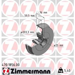 Zimmermann Bremstrommel hinten rechts links für RENAULT 432029521R 8200672836 432006468R 470.1856.00