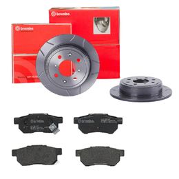 Brembo Bremsensatz-Hinterachse MAX LINE / STANDARD Bremsensatz, Scheibenbremse hinten rechts links Geschlitzt 239mm f&uuml;r ACURA SUZUKI VAUXHALL MAZDA MG