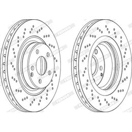 Ferodo Bremsscheibe vorne rechts links belüftet 330mm für MERCEDES-BENZ A2304210512 N2304210512 2304210512 DDF1458C-1