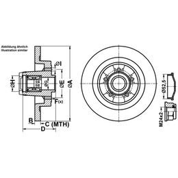 ATE Bremsscheibe 24.0111-0183.2 hinten rechts links voll 300,0mm f&uuml;r RENAULT 8200736267 8200471520