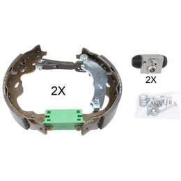 F.BECKER_LINE Bremsensatz, Trommelbremse hinten rechts links vormontiert 17,5mm f&uuml;r PEUGEOT CITRO&Euml;N 1611451780 424216 424217 10810405
