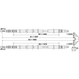 ATE Seilzug, Feststellbremse f&uuml;r VAUXHALL OPEL 13220099 13157062 13340395 24.3727-0775.2