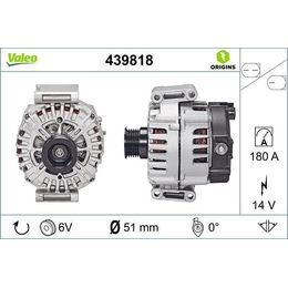 Valeo Generator NEW ORIGINAL PART 14V 180A für MERCEDES-BENZ 9068404 0009067702 906770280 439818
