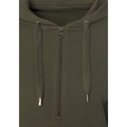 Bench. Loungewear Damen Hoodie, dunkelgr&uuml;n, Gr&ouml;&szlig;e 40/42