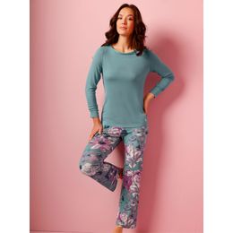 CREATION L PREMIUM Wit Damen Modal-Schlafanzug, jade-erika-bedruckt, Größe 36/38
