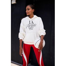 active by Lascana LASCANA ACTIVE Damen Kapuzenpullover, weiß, Größe XS (32/34)