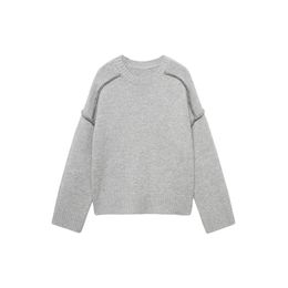 MANGO TEEN Pullover 'Stitch2' Damen Größe XS hellgrau