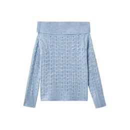 MANGO TEEN Pullover 'Wavy' Damen Größe XS hellblau