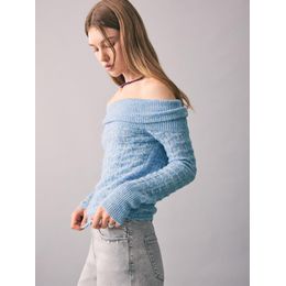 MANGO TEEN Pullover 'Wavy' Damen Gr&ouml;&szlig;e XXS hellblau