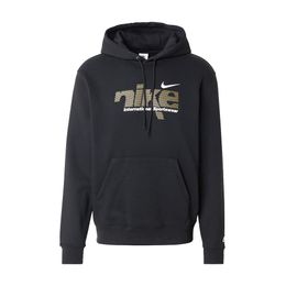 Nike Sportswear Sweatshirt 'CLUB' Herren Größe M goldgelb / schwarz / weiß