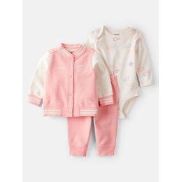 Carter's carter's 3tlg. Outfit in Rosa/ Creme - 34% | Größe 74 | Baby-pullover-cardigans