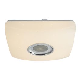Globo LIGHTING LED Deckenleuchte "AYLEEN", wei&szlig;, 1 Stk., Leuchten, Deckenlampe/Quadrat/Wohnzimmer/Schlafzimmer/elegant/rot-gr&uuml;n-blau, LED Deckenleuchte