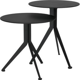 Beistelltisch SPINDER DESIGN "DALEY HIGH", schwarz (schwarz, schwarz, schwarz, schwarz, schwarz, schwarz), B/H/T: 38cm x 45cm x 38cm, Tische, Beistelltisch aus Stahl