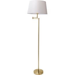 Näve NÄVE Stehlampe "Bologna", beige (beige, messing), 1, Ø 40cm H: 158cm, 1 Stk., Leuchten, schirm schwenkbar