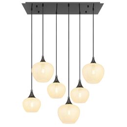 Globo LIGHTING Hängeleuchte "MAXY", schwarz, chrom, 1 Stk., Leuchten, Hängelampe/Pendelleuchte/schwarz-chrom/Glas klar/Acrylkristalle