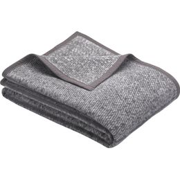 Wohndecke Bugatti "Amersfoort", grau (dunkelgrau), B:150cm L:200cm, Mischgewebe, Wohndecken, mit dezentem Muster, Kuscheldecke