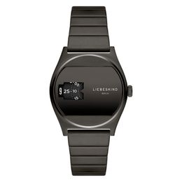 Quarzuhr Liebeskind Berlin "Vinyl Vision", schwarz, Armbanduhren, Damen, Armbanduhr, Damenuhr, Edelstahlarmband, analog