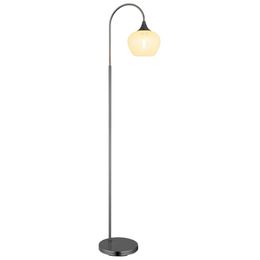 Globo LIGHTING Stehlampe "MAXY", schwarz, chrom, 1 Stk., Leuchten, Stehleuchte/Glas klar/Acrylkristalle/Wohnzimmer/Schlafzimmer