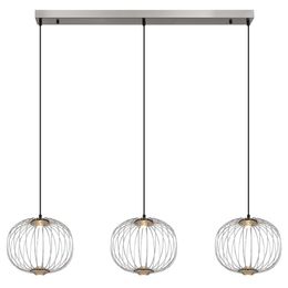 Globo LIGHTING LED Pendelleuchte "GALWAY", nickel matt, 1 Stk., Leuchten, Hängelampe/Hängeleuchte/Wohnzimmer/Esszimmer/Esstisch/rund