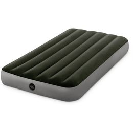 Luftbett Intex "Dura-Beam DOWNY Airbed" Gr. 99, grau (grau, grün), Luftbetten, B/H/L: 99cm x 25cm x 191cm, Vinyl, B:99cm H:25cm L:191cm