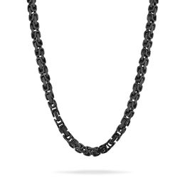 Königskette Fynch-Hatton "Schmuck Geschenk Edelstahl Halskette The King Chain", schwarz, Halsketten, Herren, Edelstahl, L: 55 B: 5mm, B:5mm
