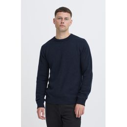 Strickpullover SALUTE MELANGE "BHBRANKO CREW KNIT", Herren, Gr. L, salute melange, Strick, Obermaterial: 60% Wolle, 40% Nylon, meliert, unifarben, regular fit hüftlang, Rundhals, Strickbündchen, Pullover