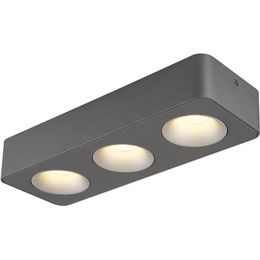 Globo LIGHTING LED Deckenstrahler "HANGARAU", 1 Stk.grau dunkel, Leuchten, Spot/grau/3000K/Flur/Wohnbereich/LxBxH: 1800x85x185mm